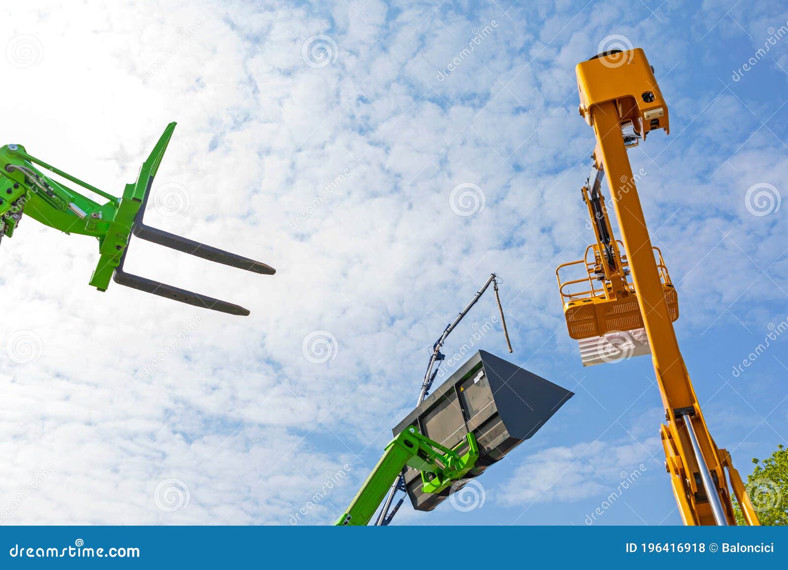 Construction Machines Sky stock photo. Image of tools - 196416918
