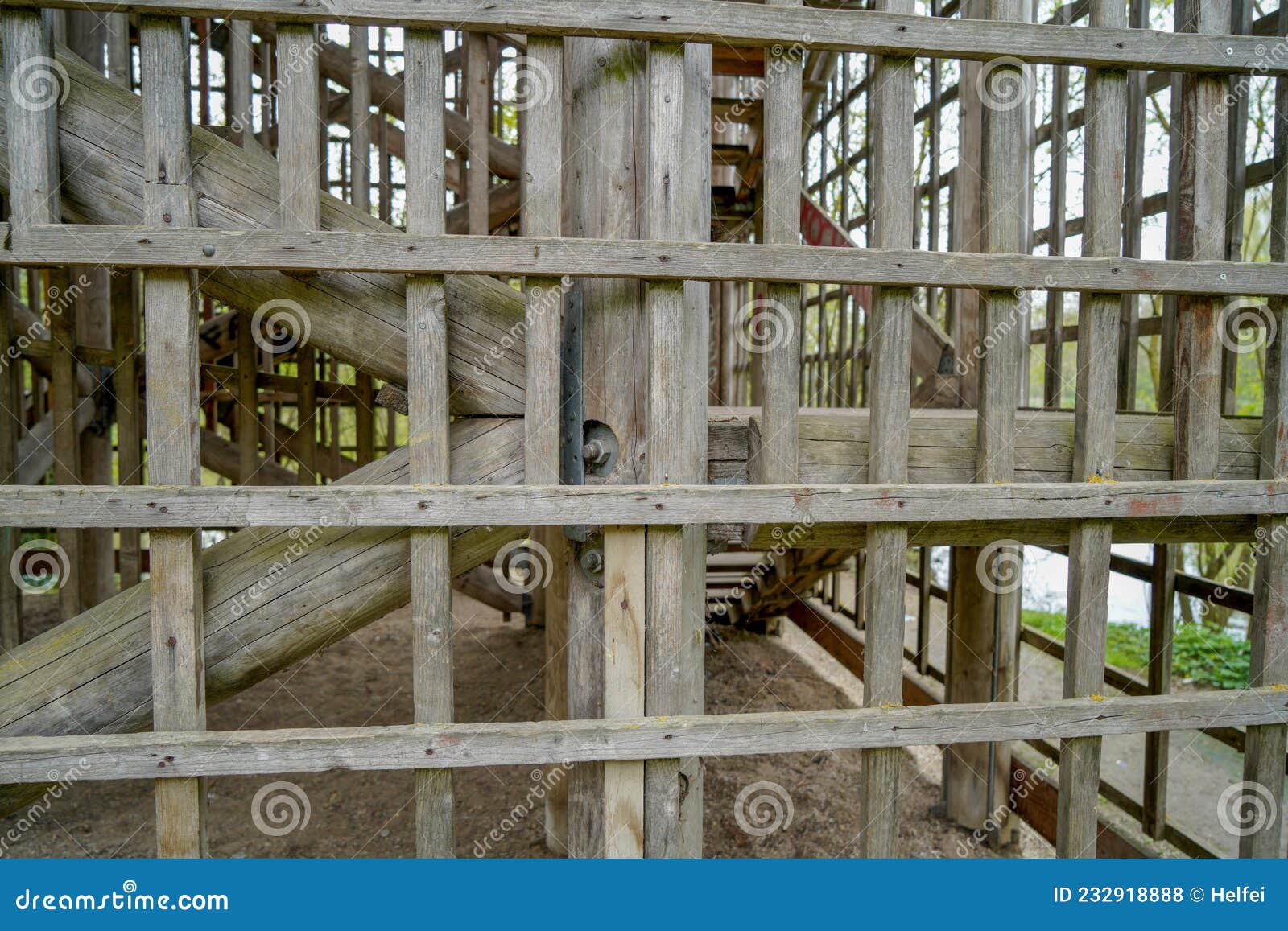 Construction Made of Wood in Skeleton Construction Carpenter or ...