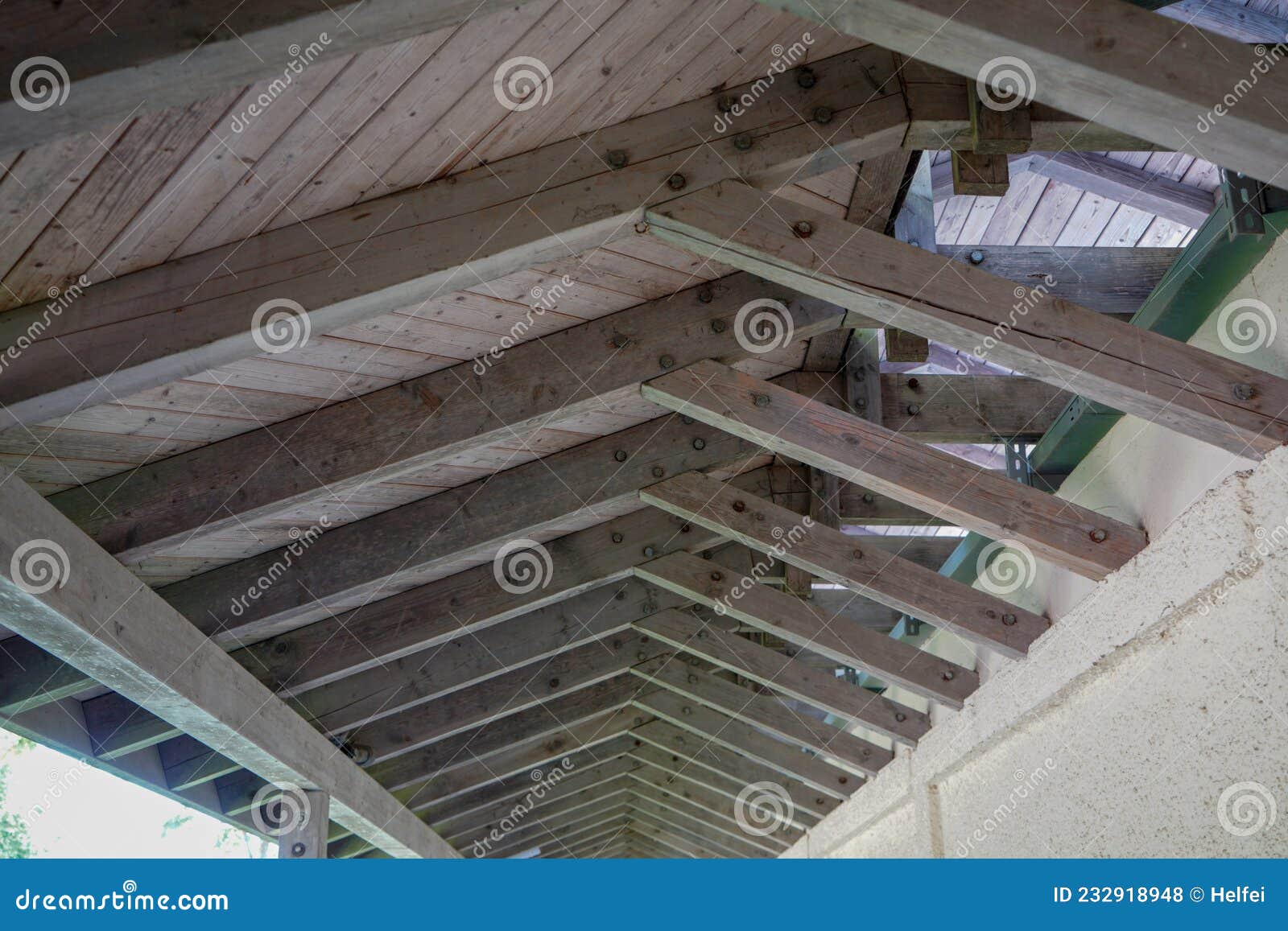 Construction Made of Wood in Skeleton Construction Carpenter or ...