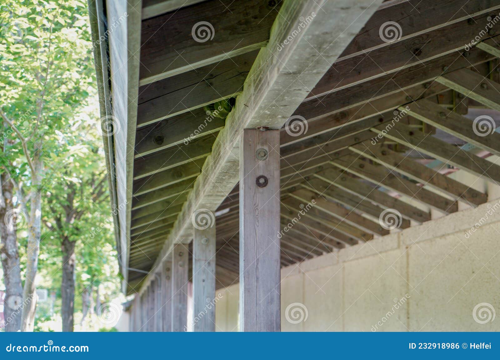 Construction Made of Wood in Skeleton Construction Carpenter or ...