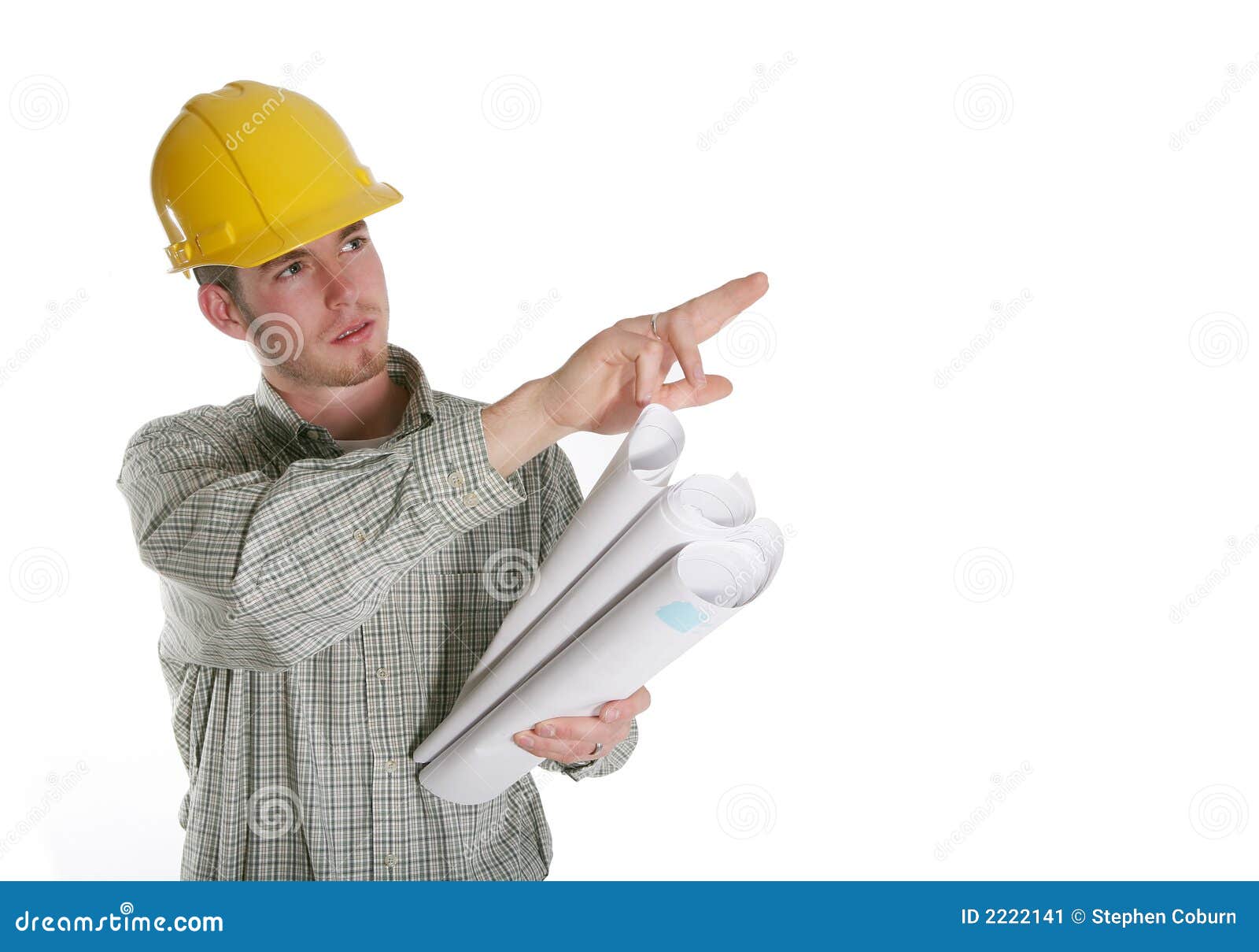 Construction Man stock image. Image of build, blueprints - 2222141