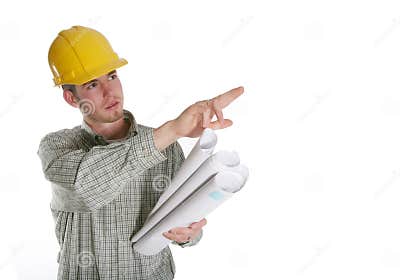 Construction Man stock image. Image of build, blueprints - 2222141