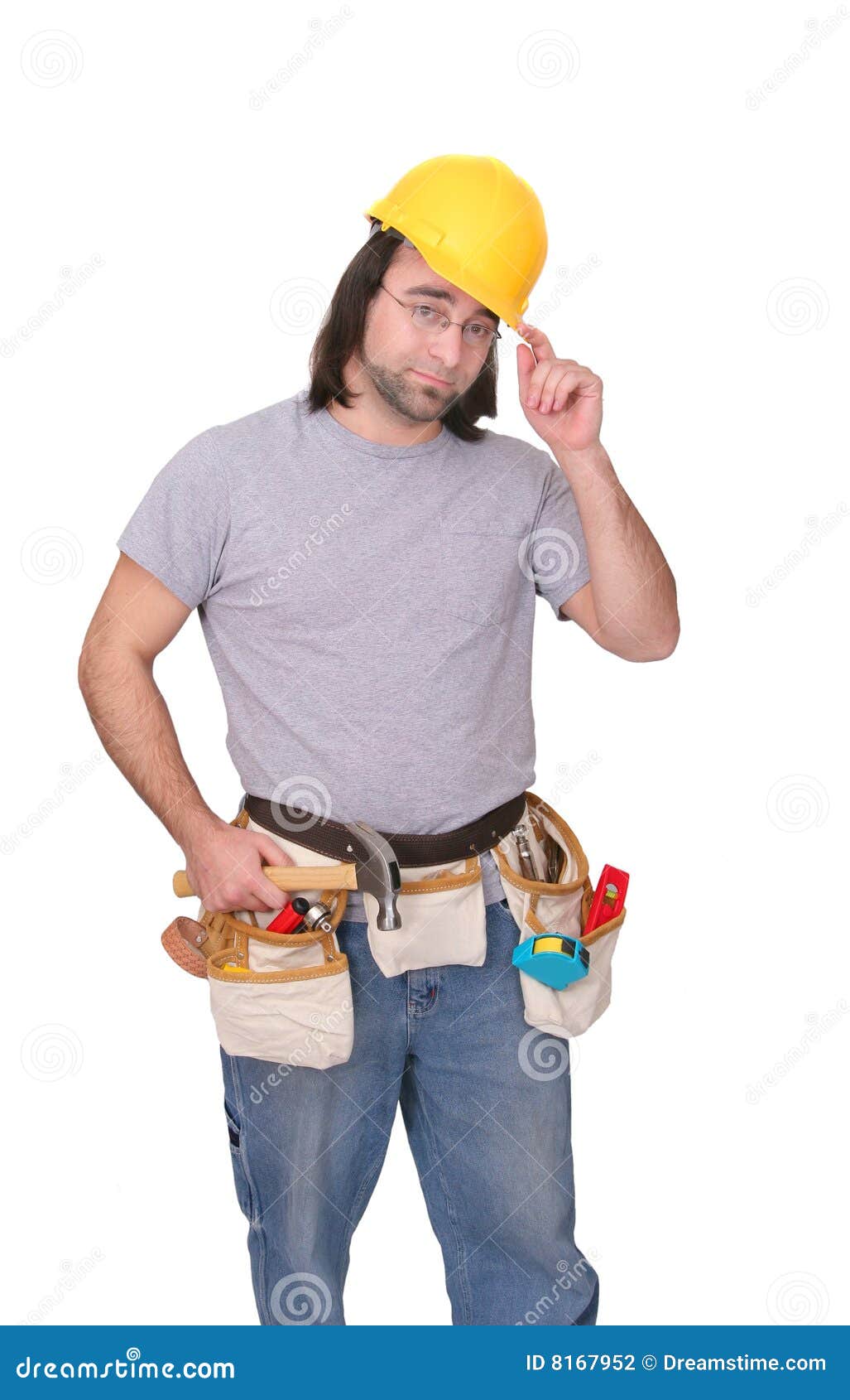 Construction man stock photo. Image of occupation, belt - 8167952