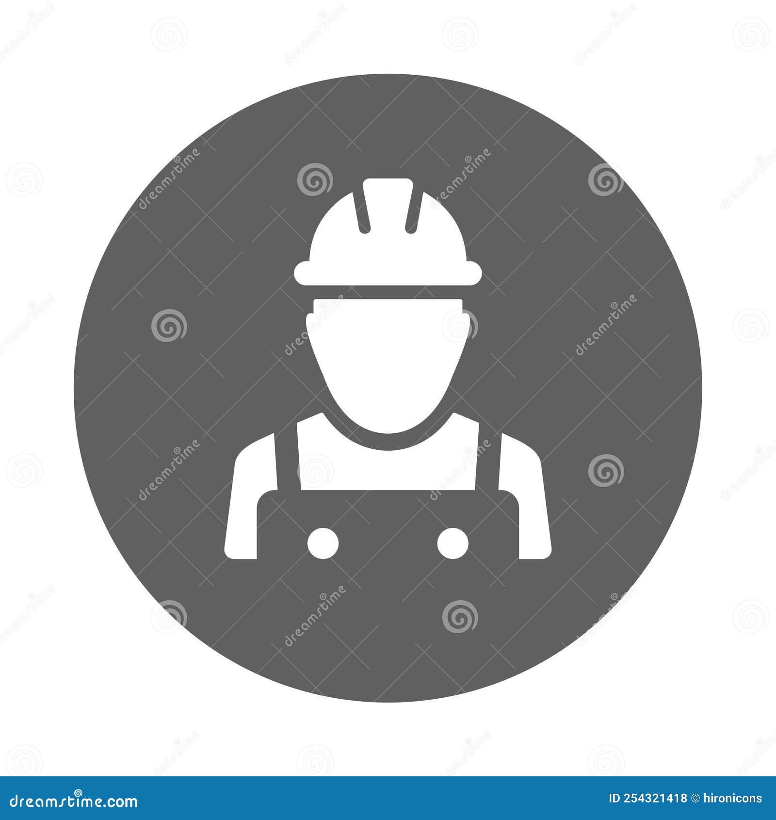 Construction, Man Icon. Gray Vector Graphics Stock Illustration ...