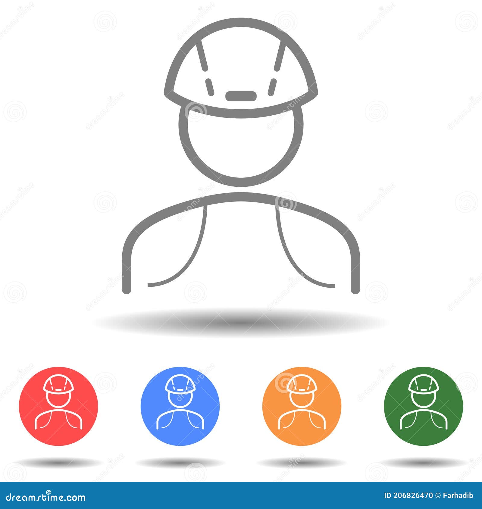 Construction Man Icon Vector Logo Isolated on Background Stock ...