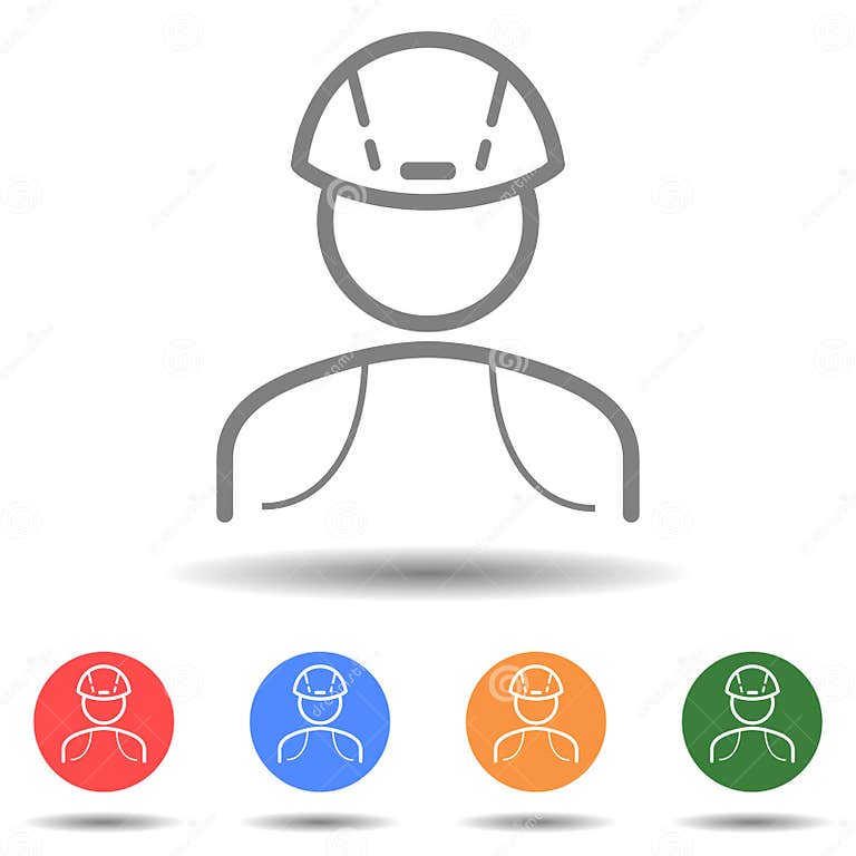 Construction Man Icon Vector Logo Isolated on Background Stock ...