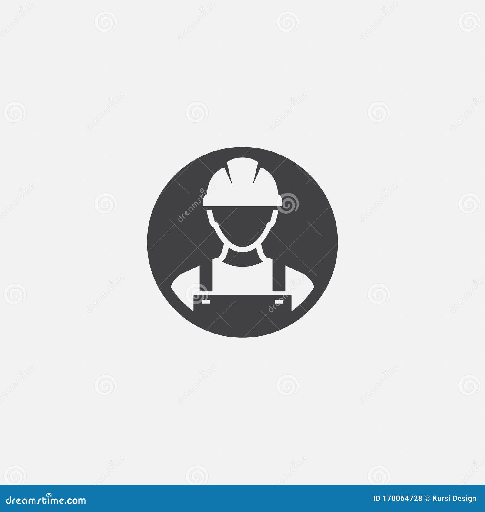 Construction Man Icon Vector Stock Vector - Illustration of graphic ...