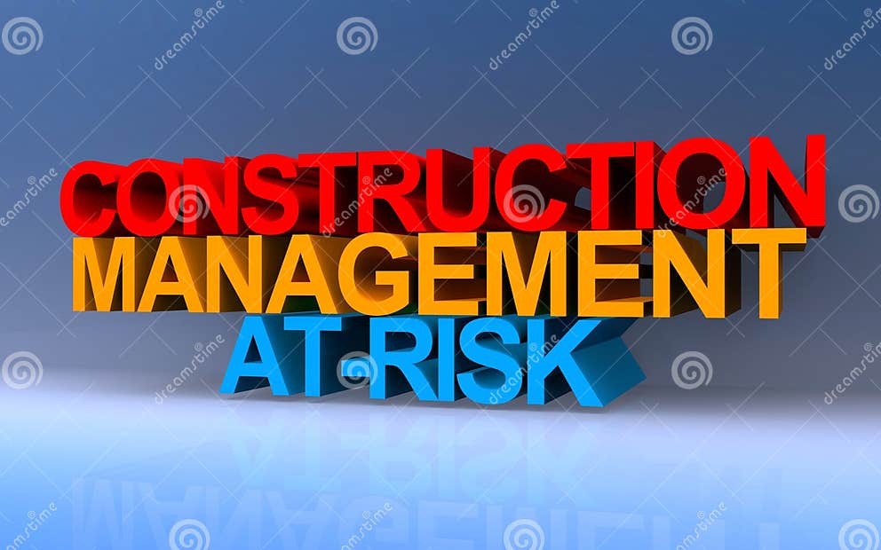 Construction Management at-risk on Blue Stock Illustration ...