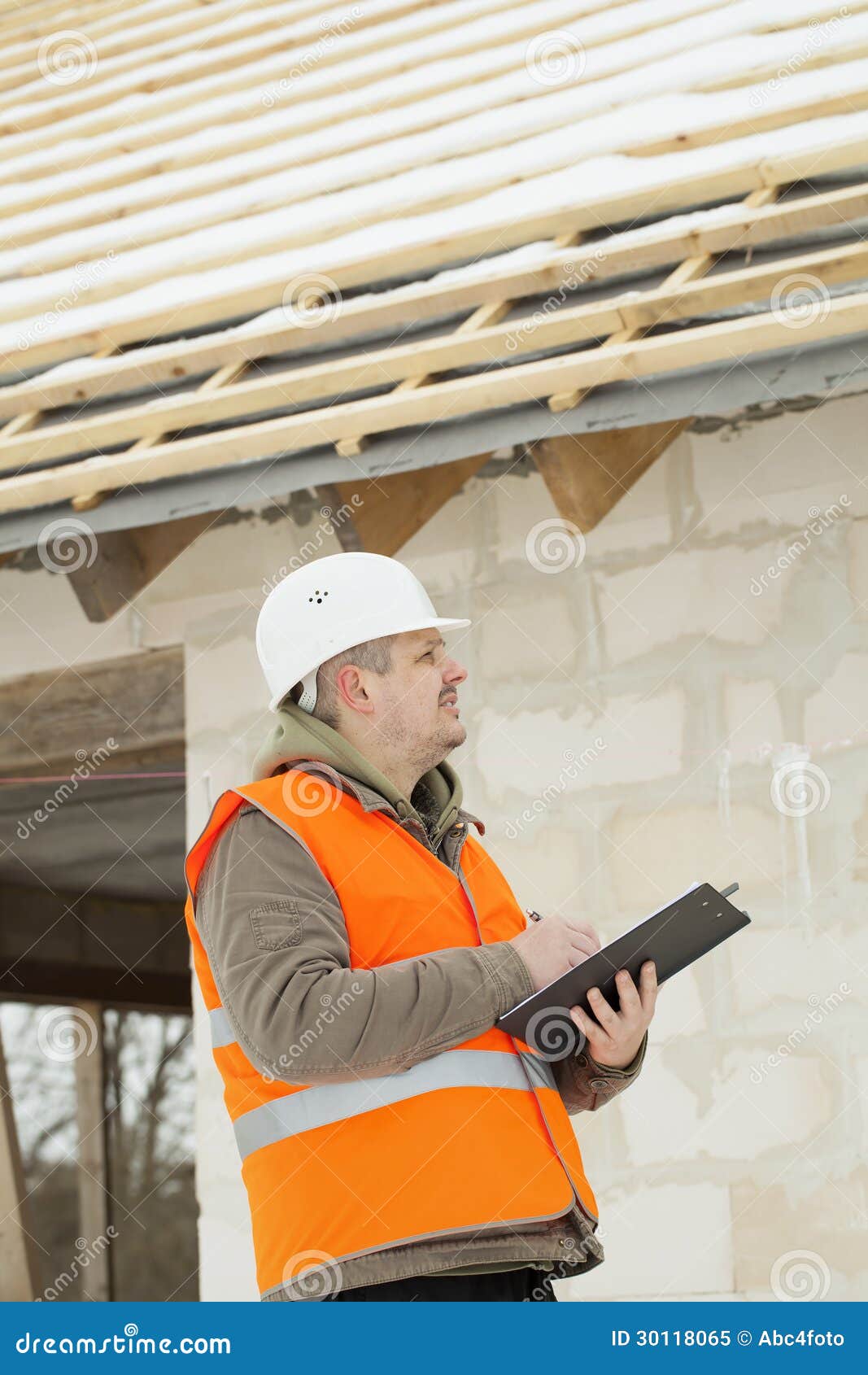 Construction manager stock image. Image of brick, business - 30118065