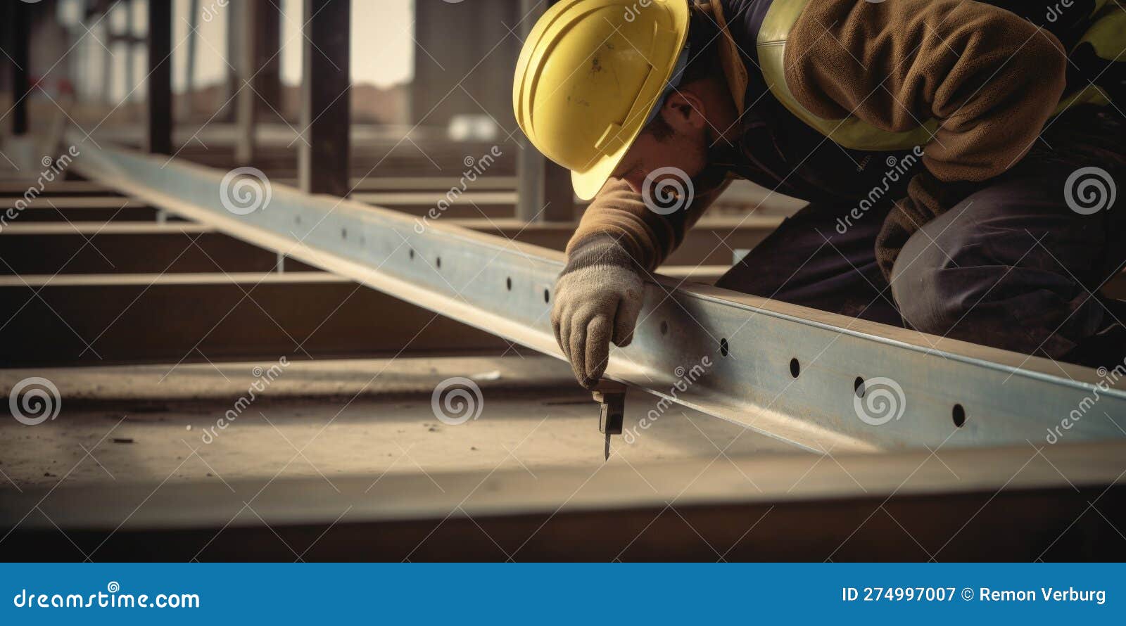 Construction Manager Checking Quality of Construction. Stock Illustration - Illustration of ...