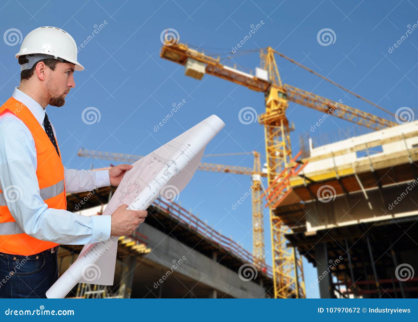 Engineer Is In Planning Meeting With Architect About Building A House ...