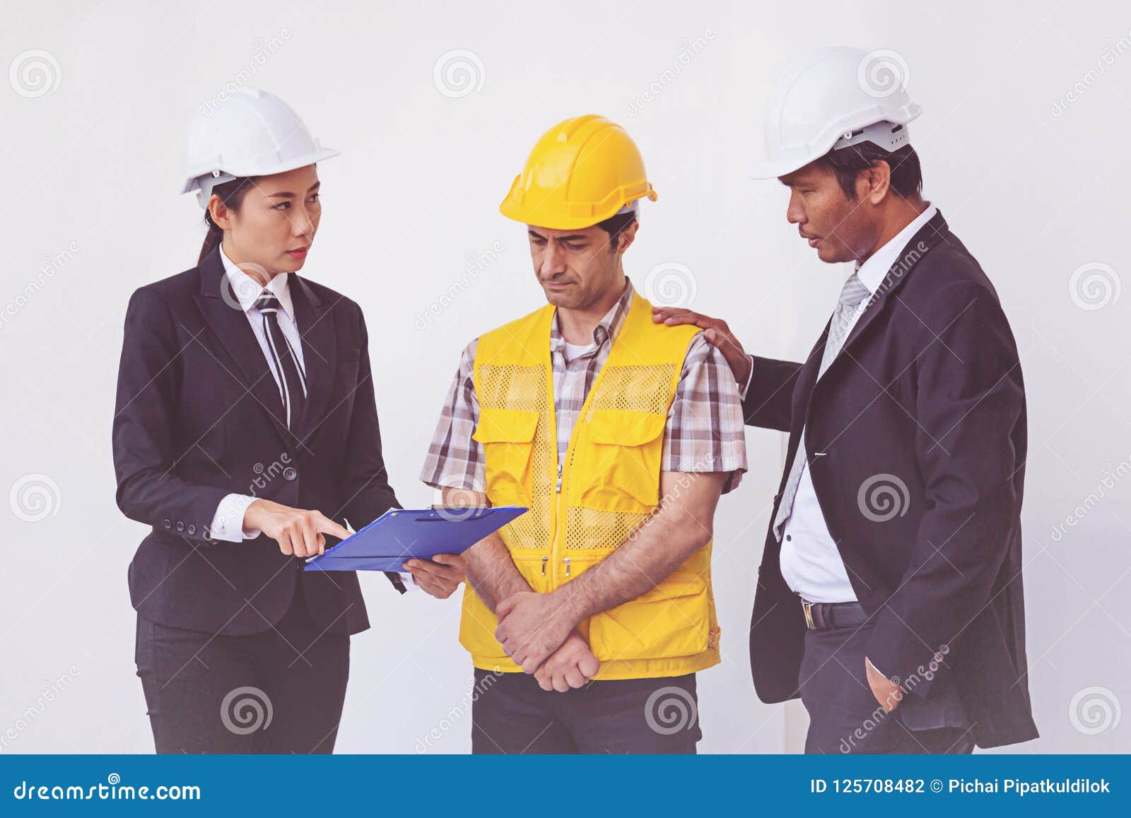 Construction Manager and Engineer Talking Stock Photo - Image of ...