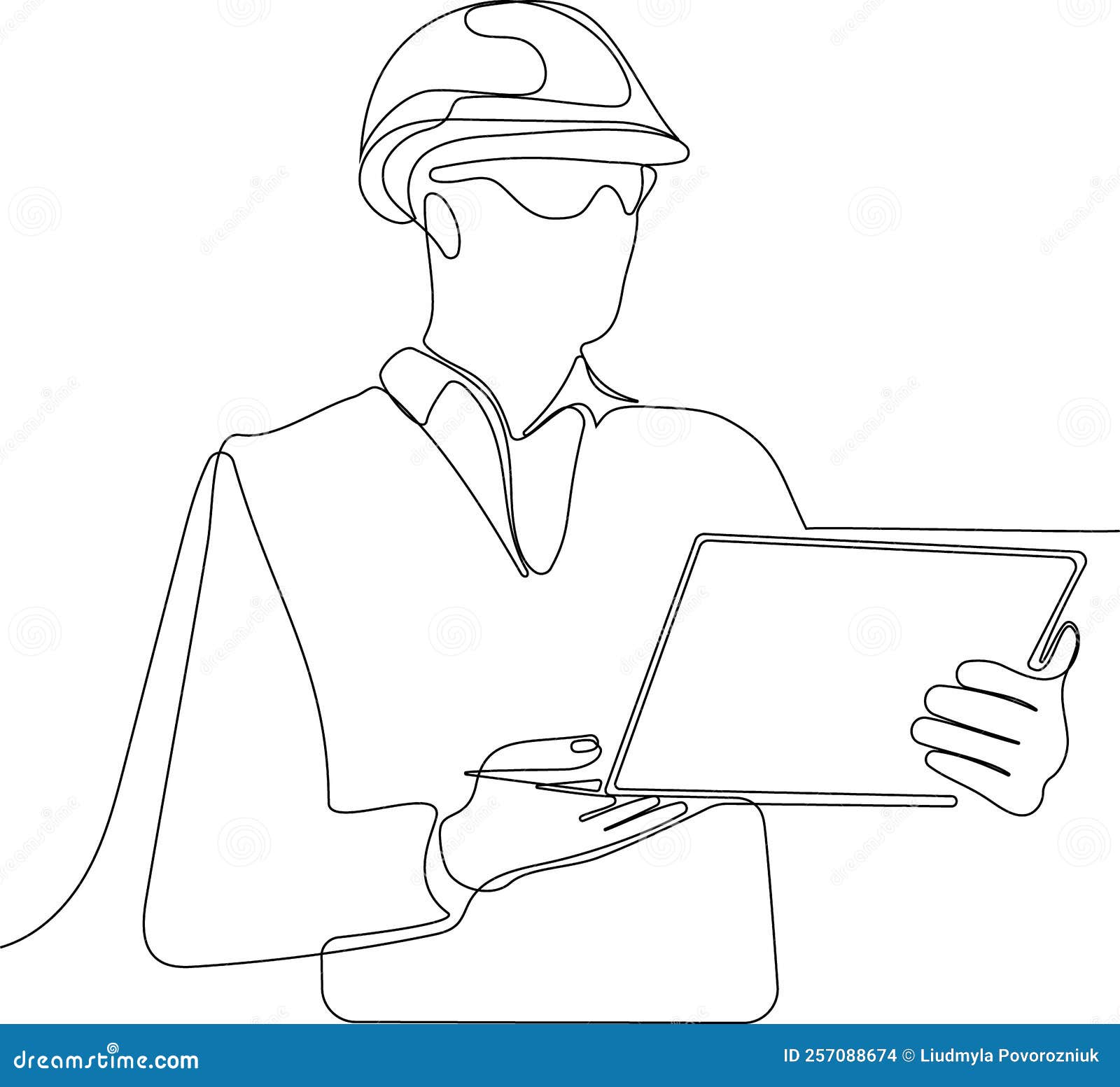 Construction Manager and Engineer Working Stock Vector - Illustration ...