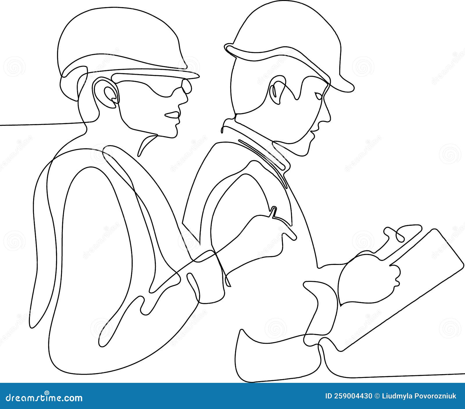 Construction Manager and Engineer Working Stock Vector - Illustration ...