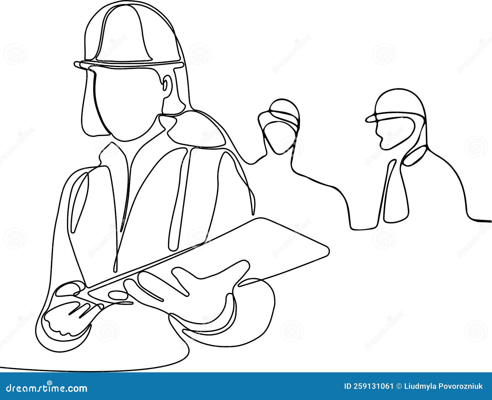 Construction Manager and Engineer Working Stock Vector - Illustration ...