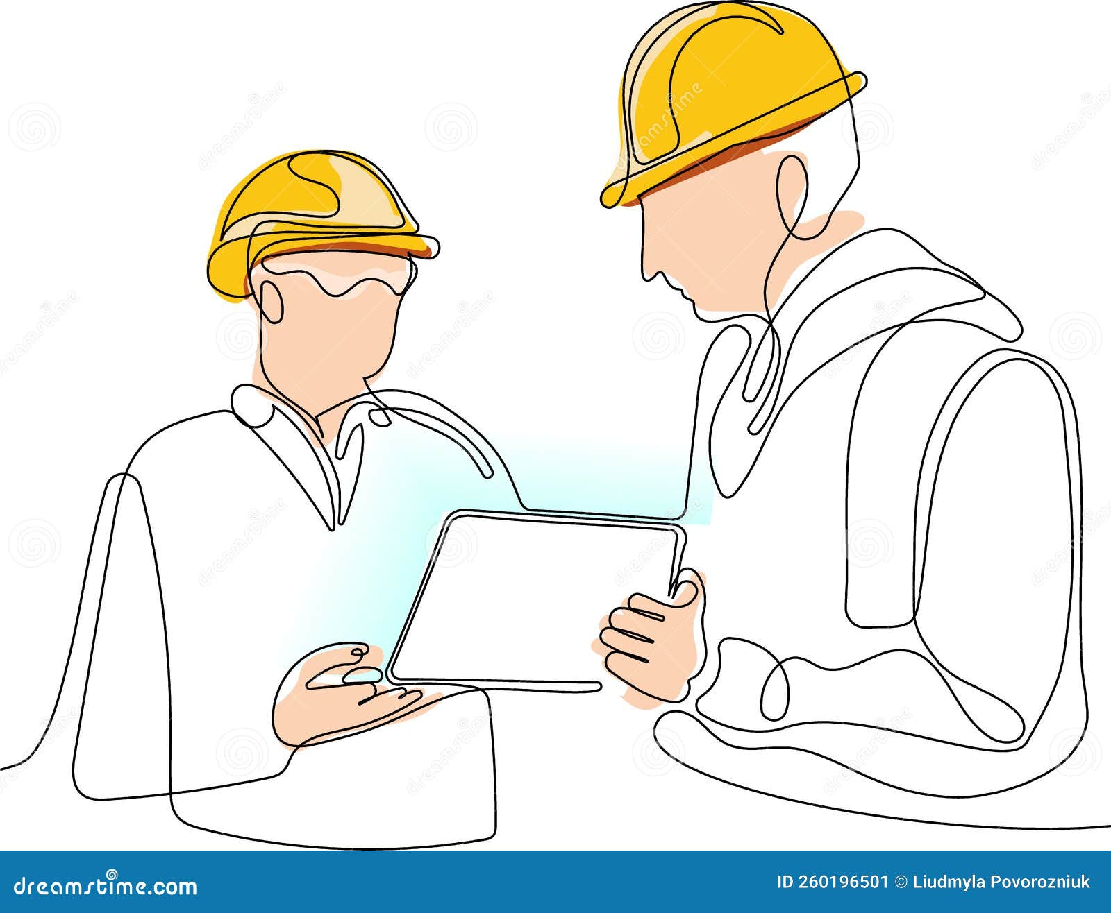 Construction Manager and Engineer Working Stock Vector - Illustration ...