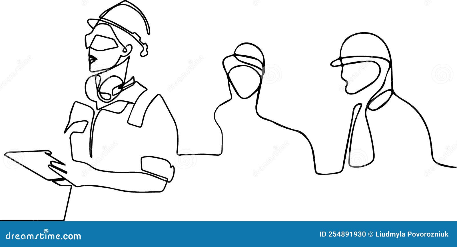 Construction Manager and Engineer Working Stock Vector - Illustration ...