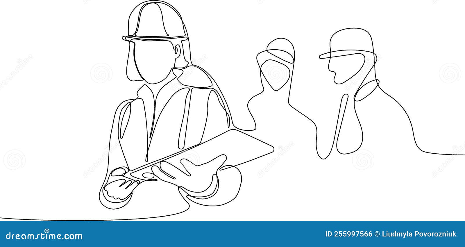 Construction Manager and Engineer Working Stock Vector - Illustration ...