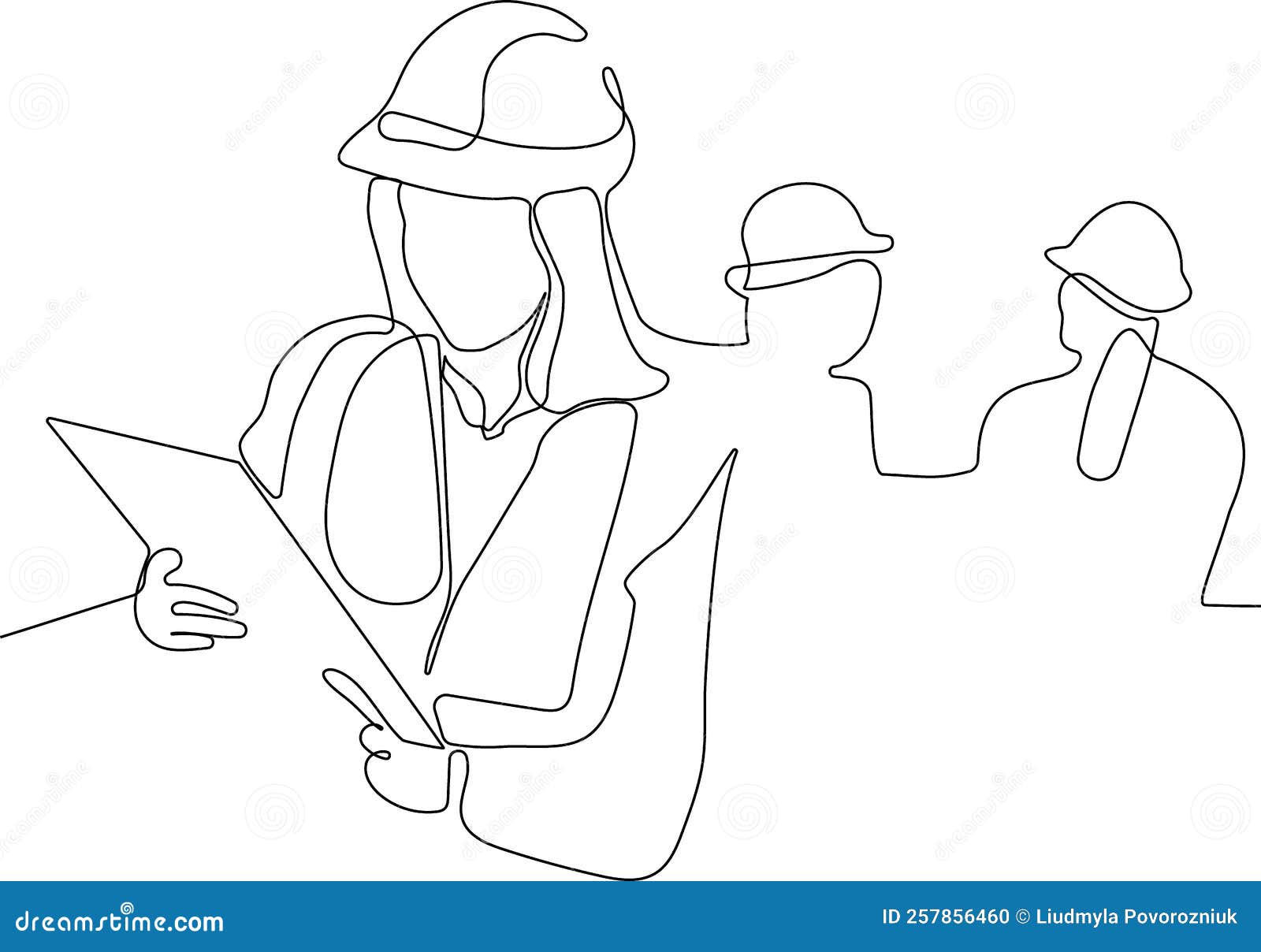 Construction Manager and Engineer Working Stock Vector - Illustration ...