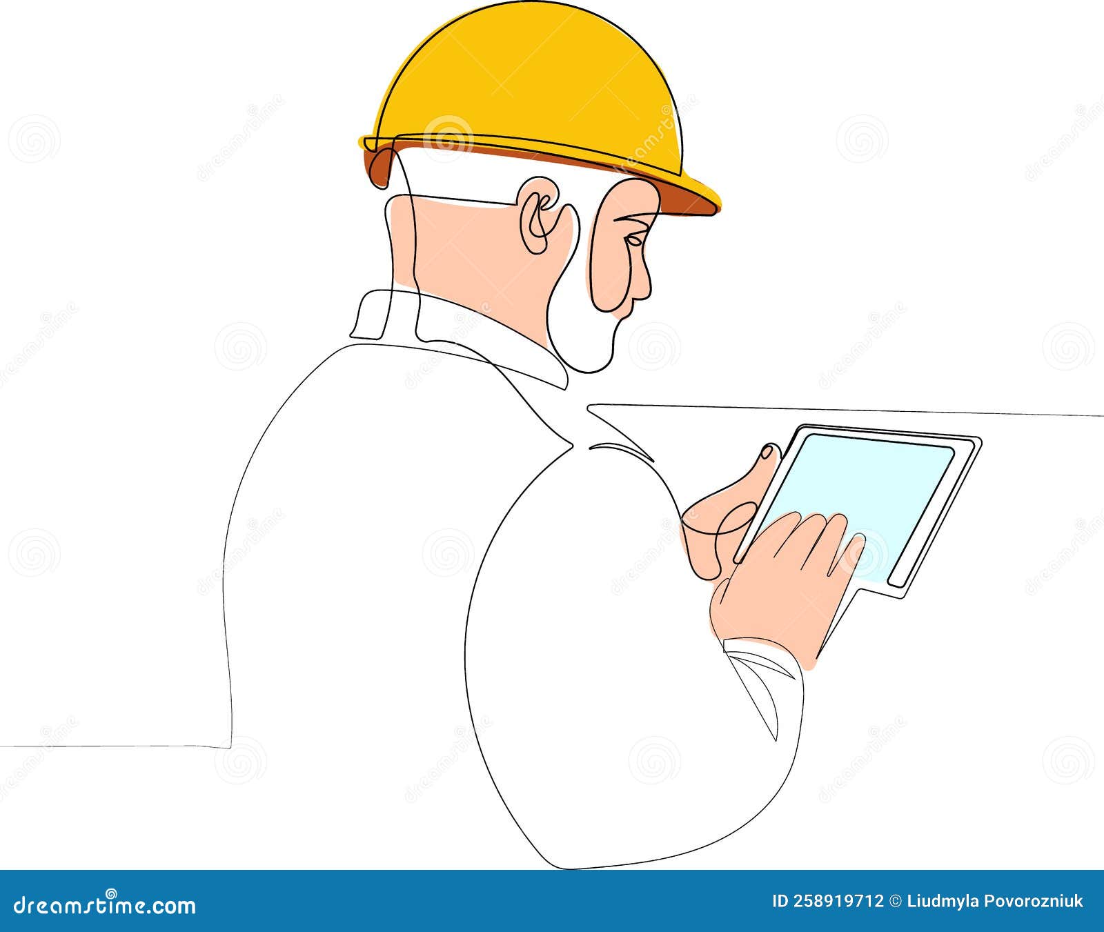 Construction Manager and Engineer Working Stock Illustration ...