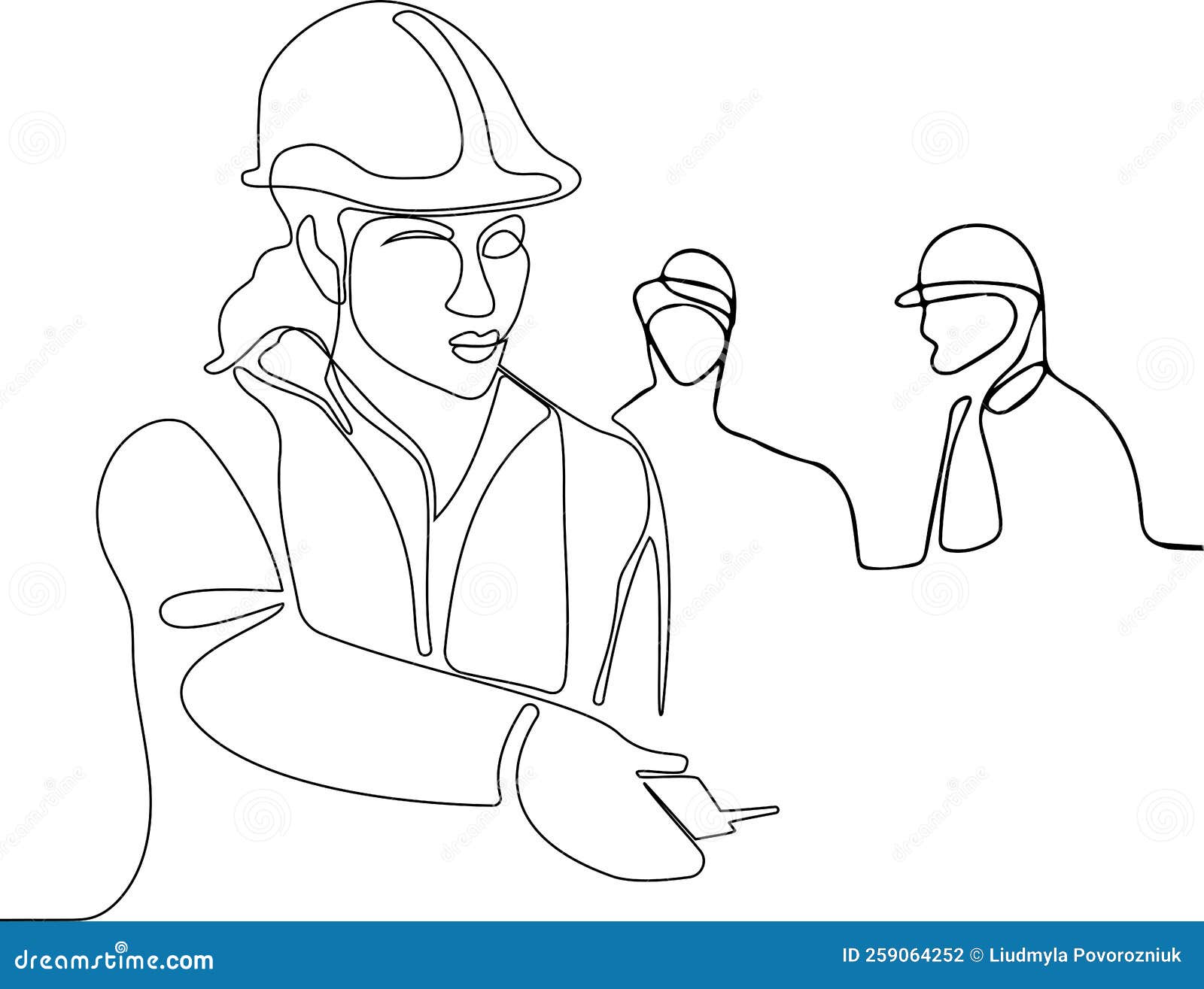 Construction Manager and Engineer Working Stock Vector - Illustration ...