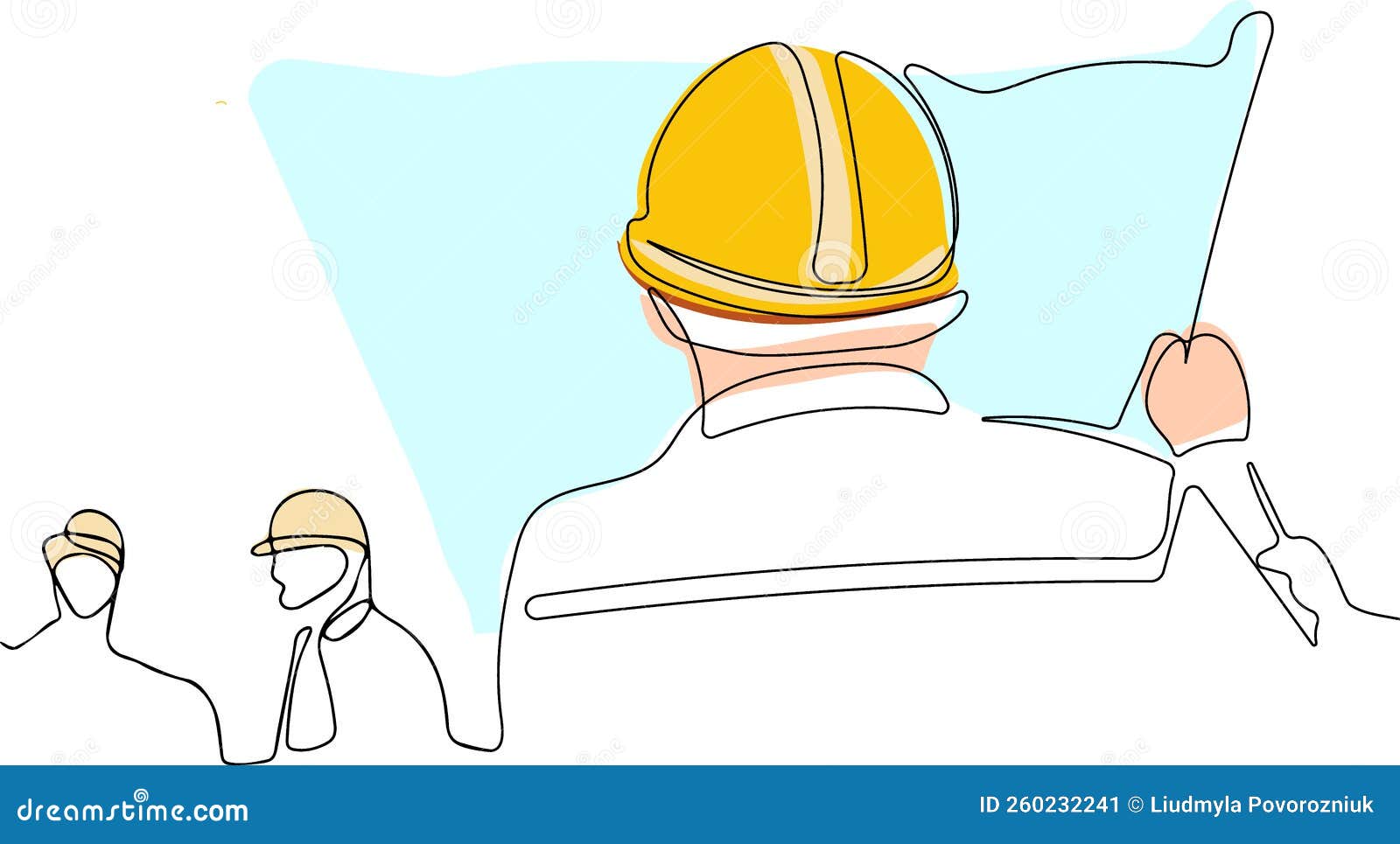 Construction Manager and Engineer Working Stock Vector - Illustration ...