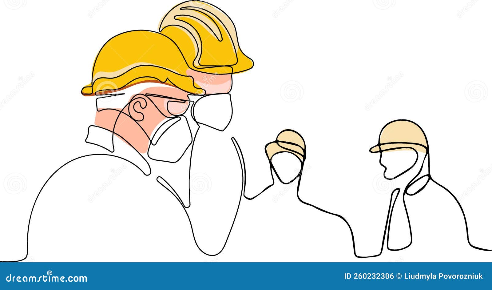 Construction Manager and Engineer Working Stock Vector - Illustration ...