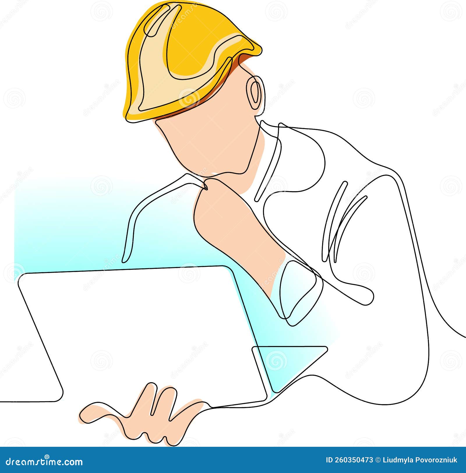 Construction Manager and Engineer Working Stock Vector - Illustration ...