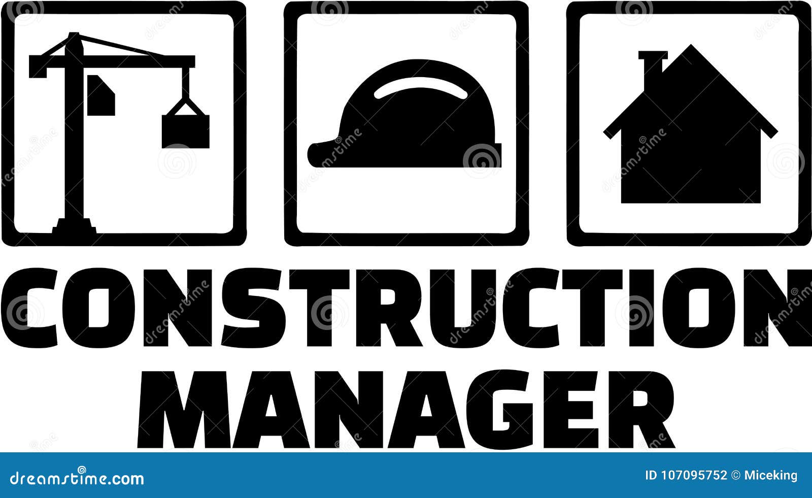 Construction Manager with Icons Stock Vector - Illustration of people ...