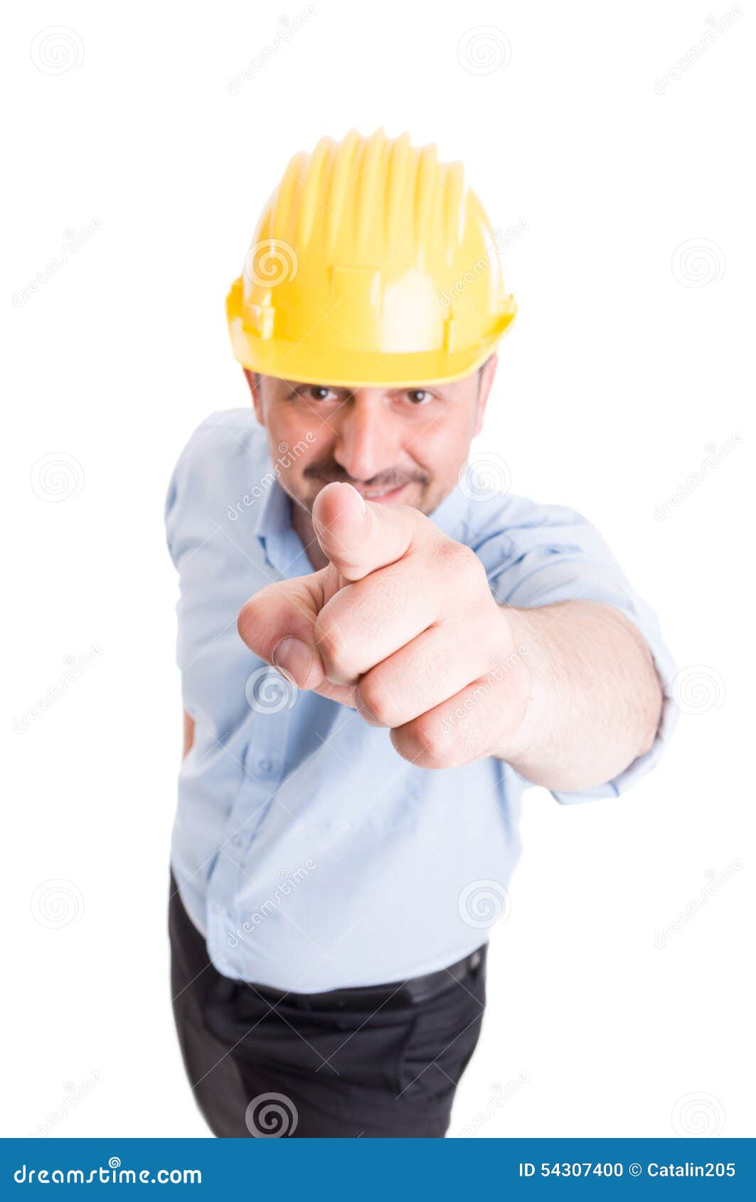 Construction Manager Pointing Finger To the Camera Stock Photo - Image ...
