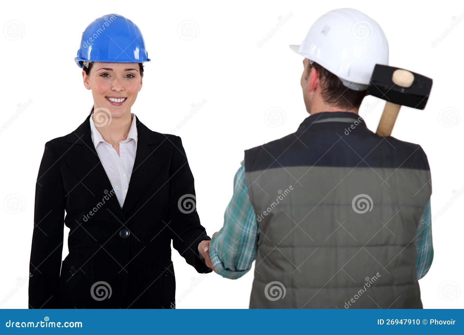 Construction Manager and Worker Stock Photo - Image of real, site: 26947910
