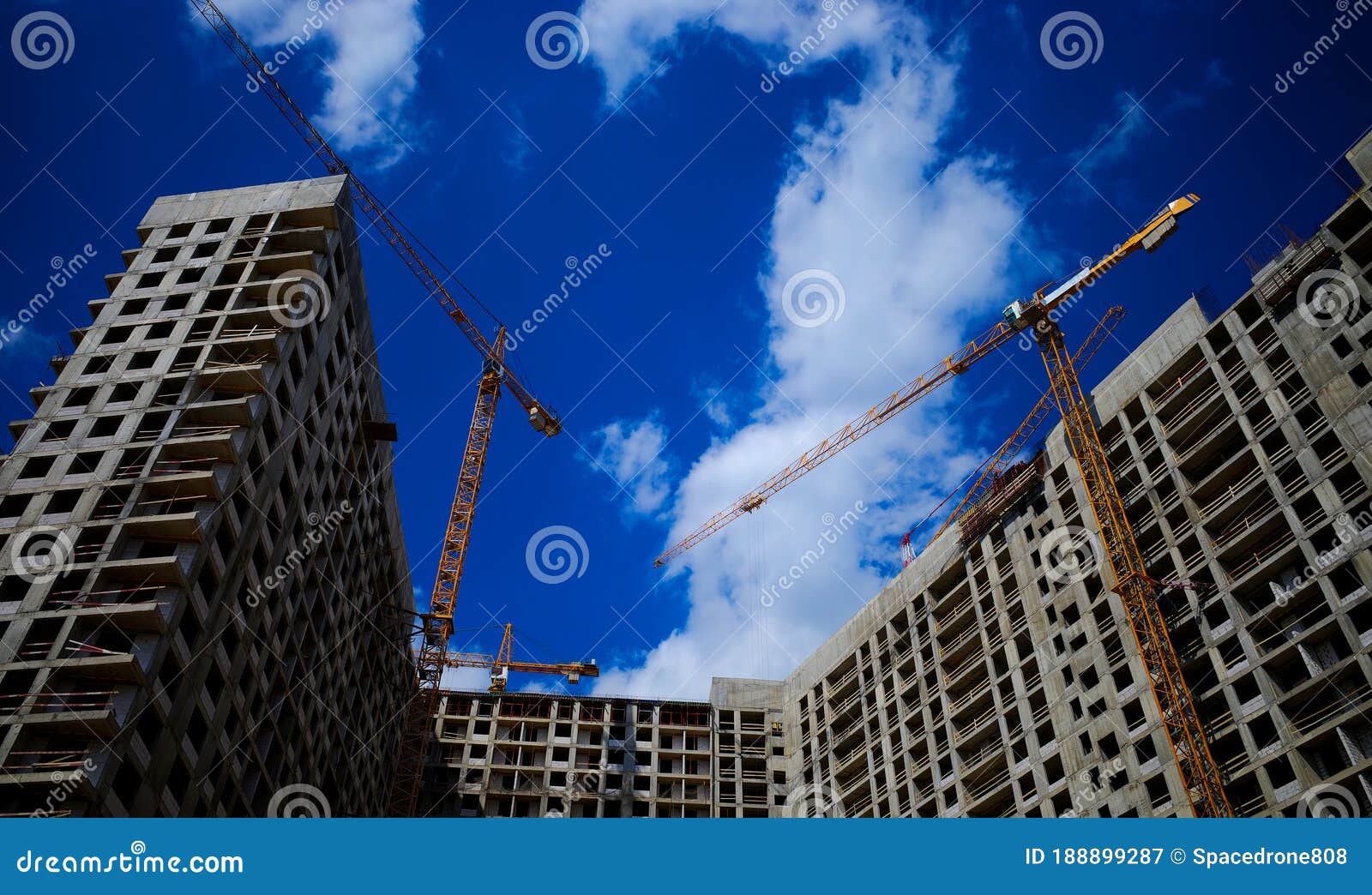 Construction of Many-storied Building Architecture Background Stock ...