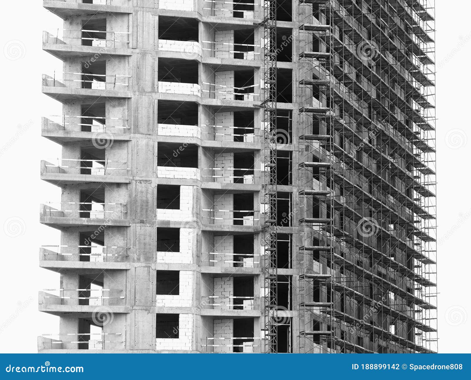 Construction of Many-storied Building Background Stock Photo - Image of ...