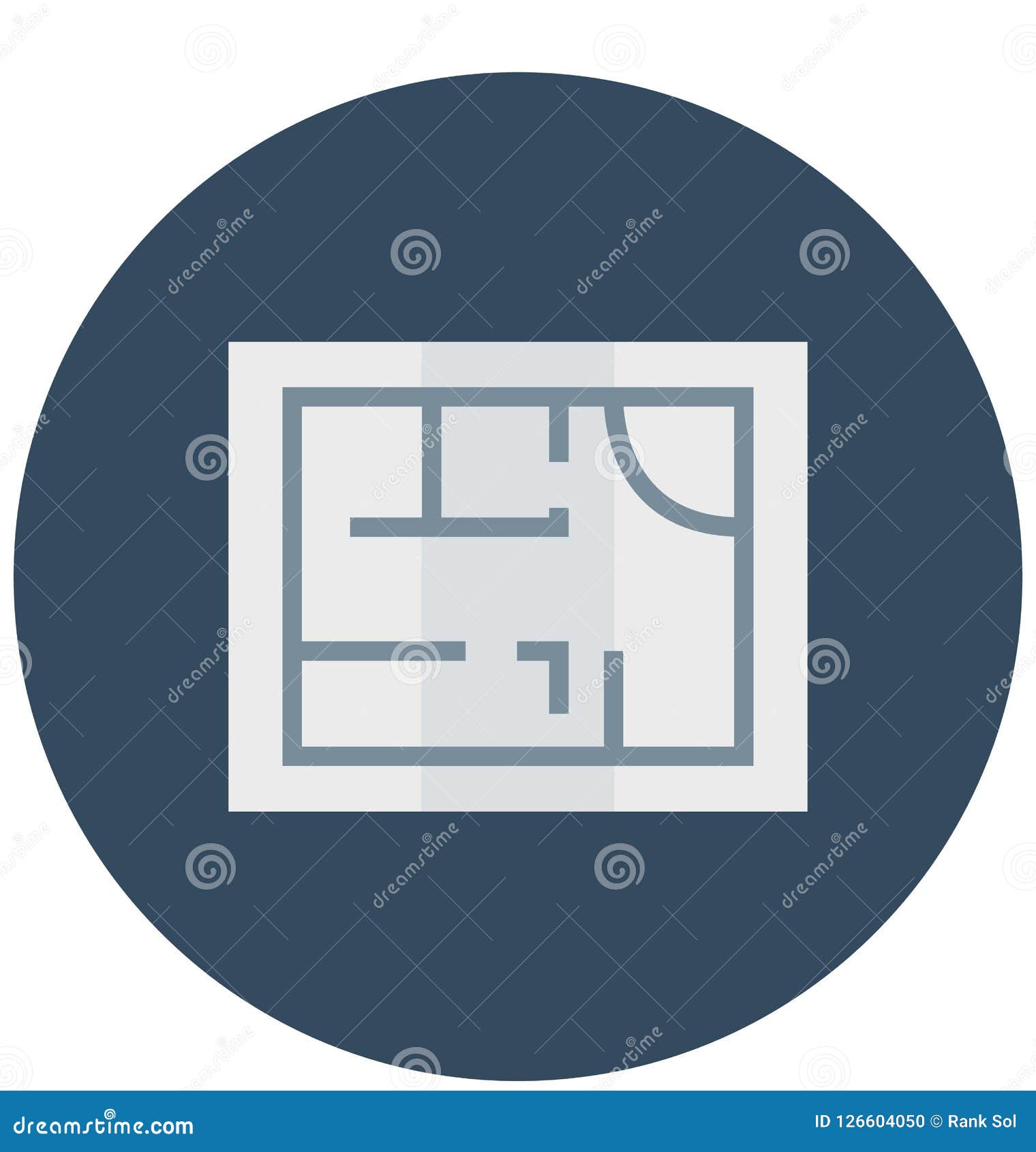 Construction Map Isolated Vector Icon for Construction Stock ...