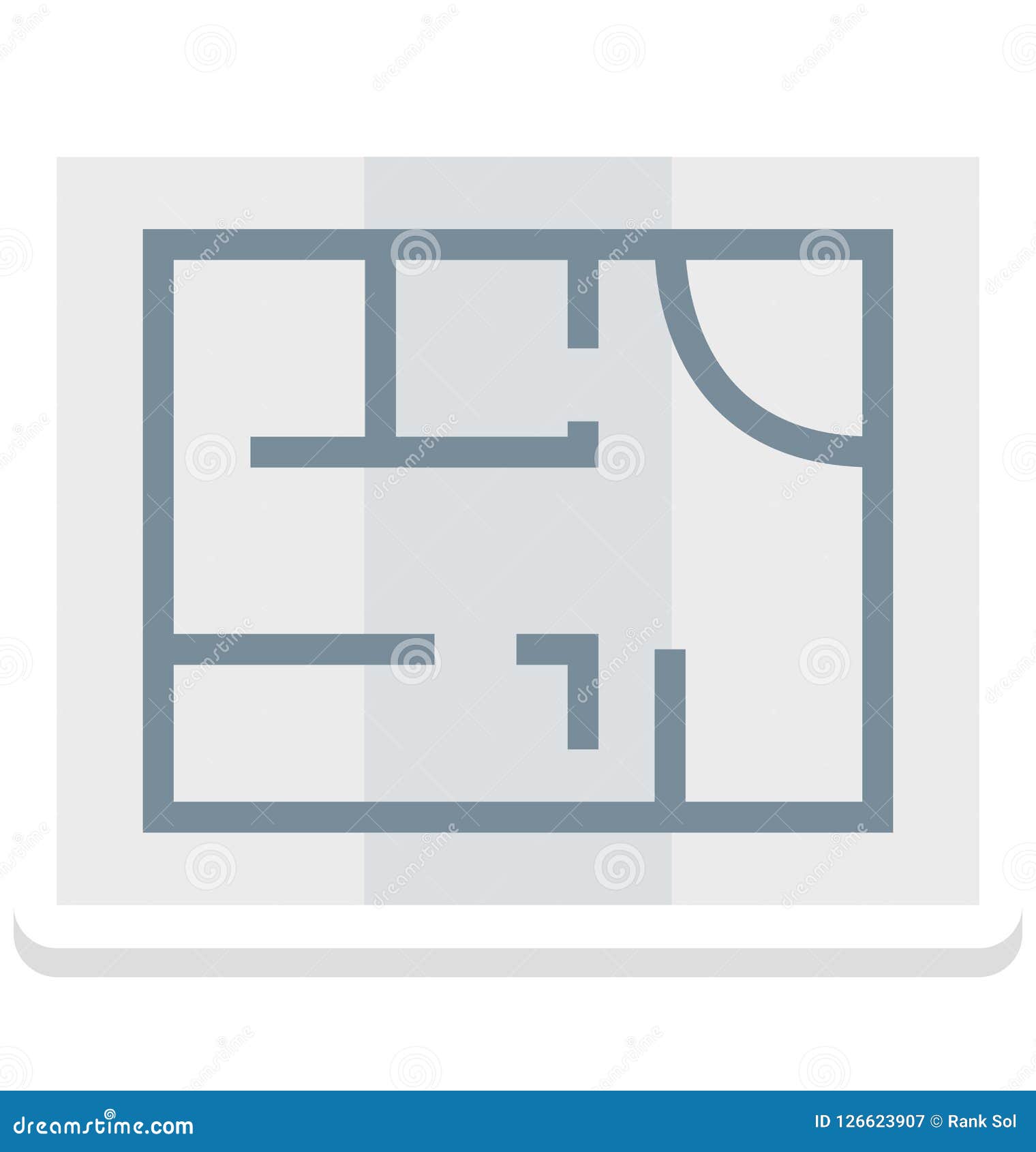 Construction Map Isolated Vector Icon for Construction Stock Vector ...