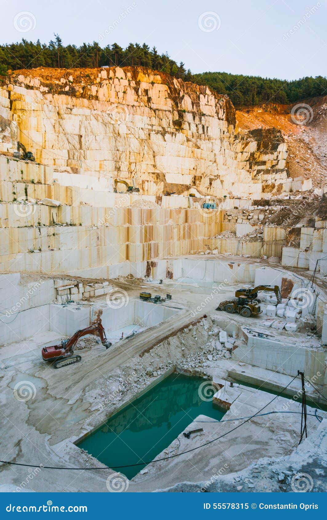 Construction marble quarry stock image. Image of machines - 55578315