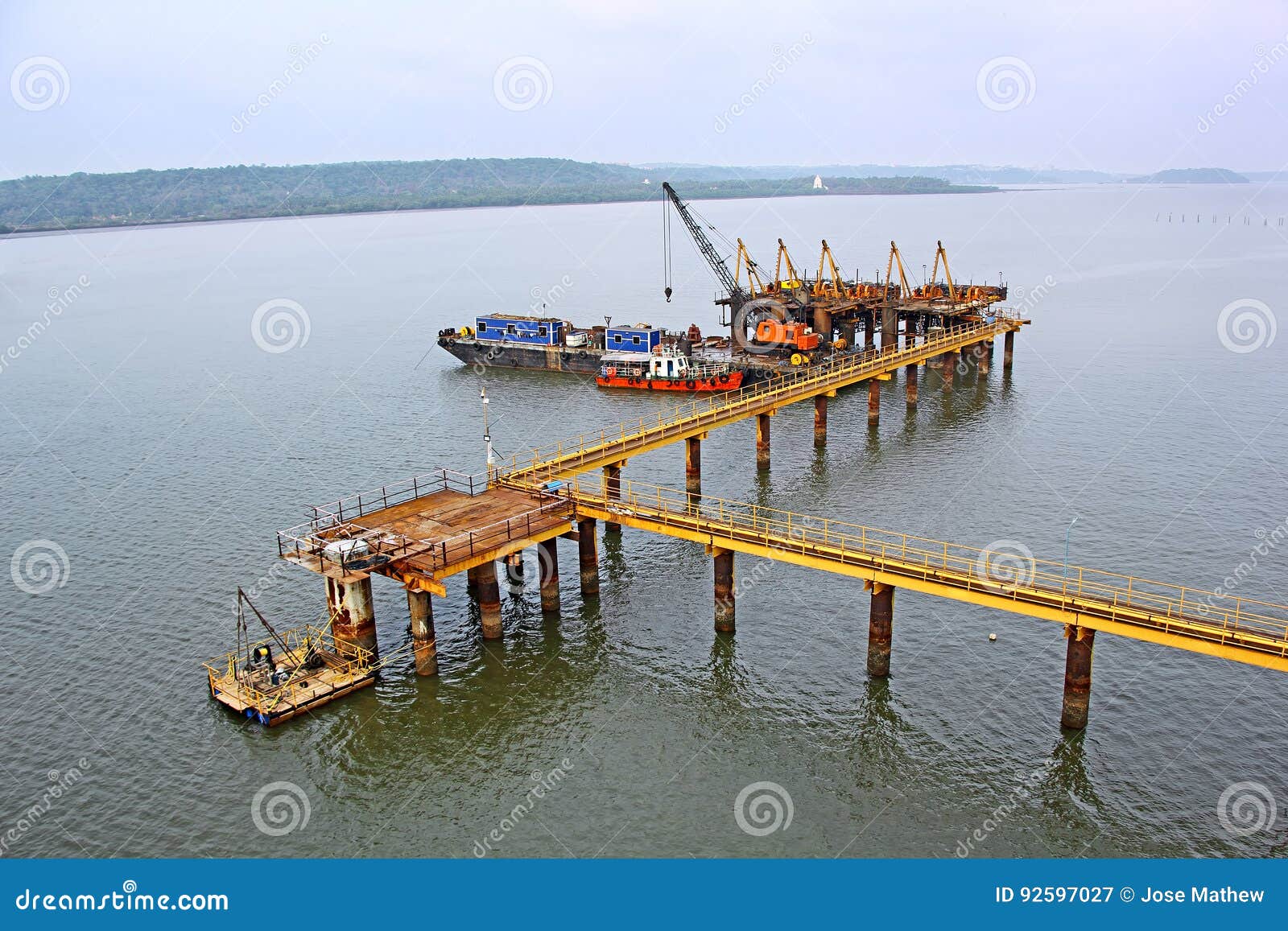 Construction of Marine Structure Stock Image - Image of engineering ...