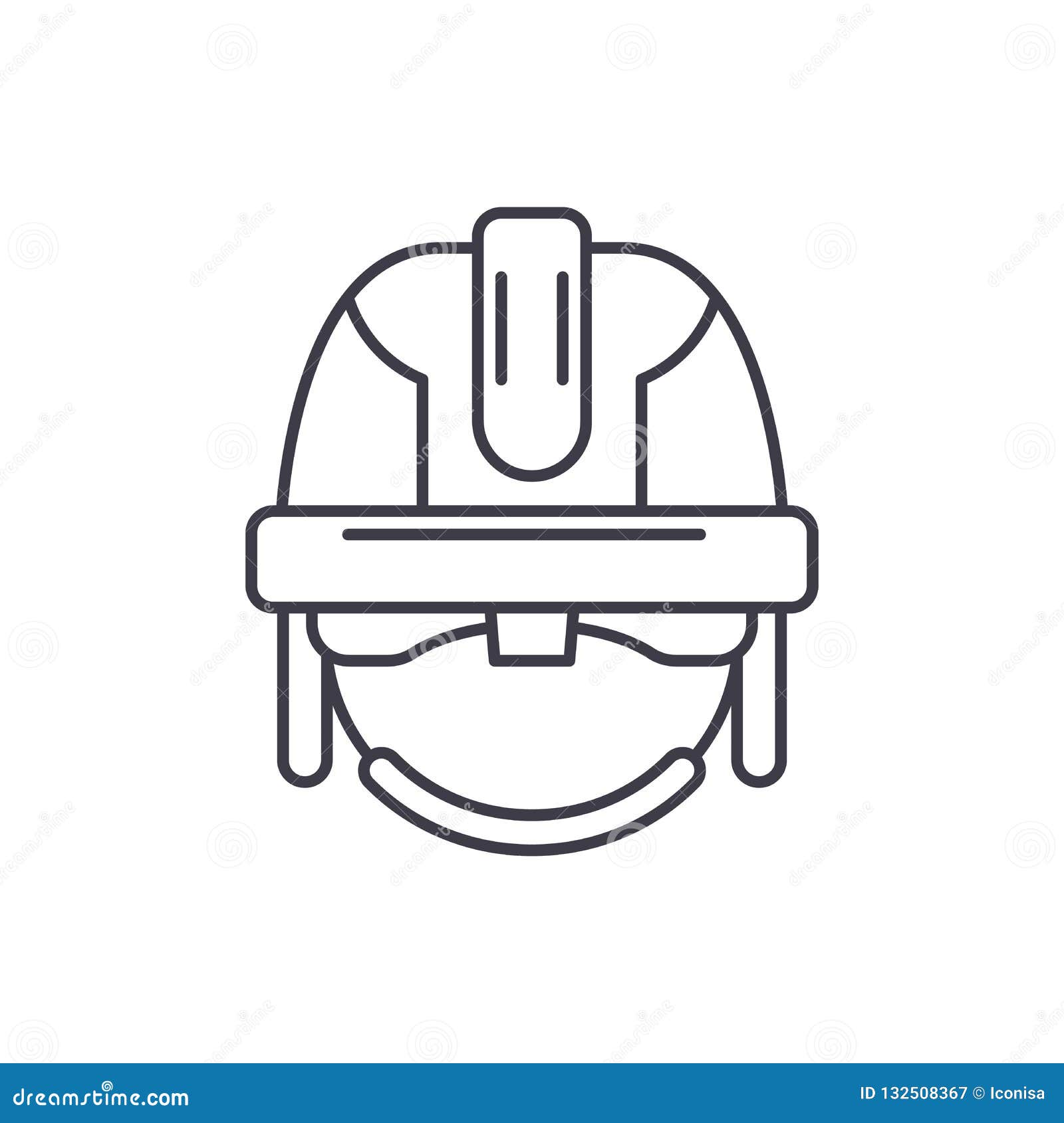 Construction Mask Line Icon Concept. Construction Mask Vector Linear ...