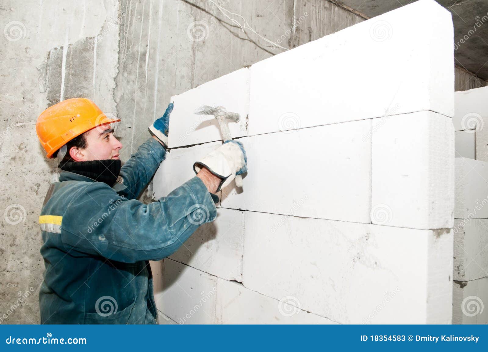Construction mason worker stock image. Image of calcium - 18354583