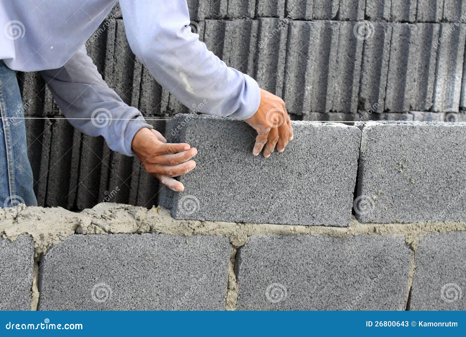 Construction Mason Worker Bricklayer Stock Image - Image of closeup ...