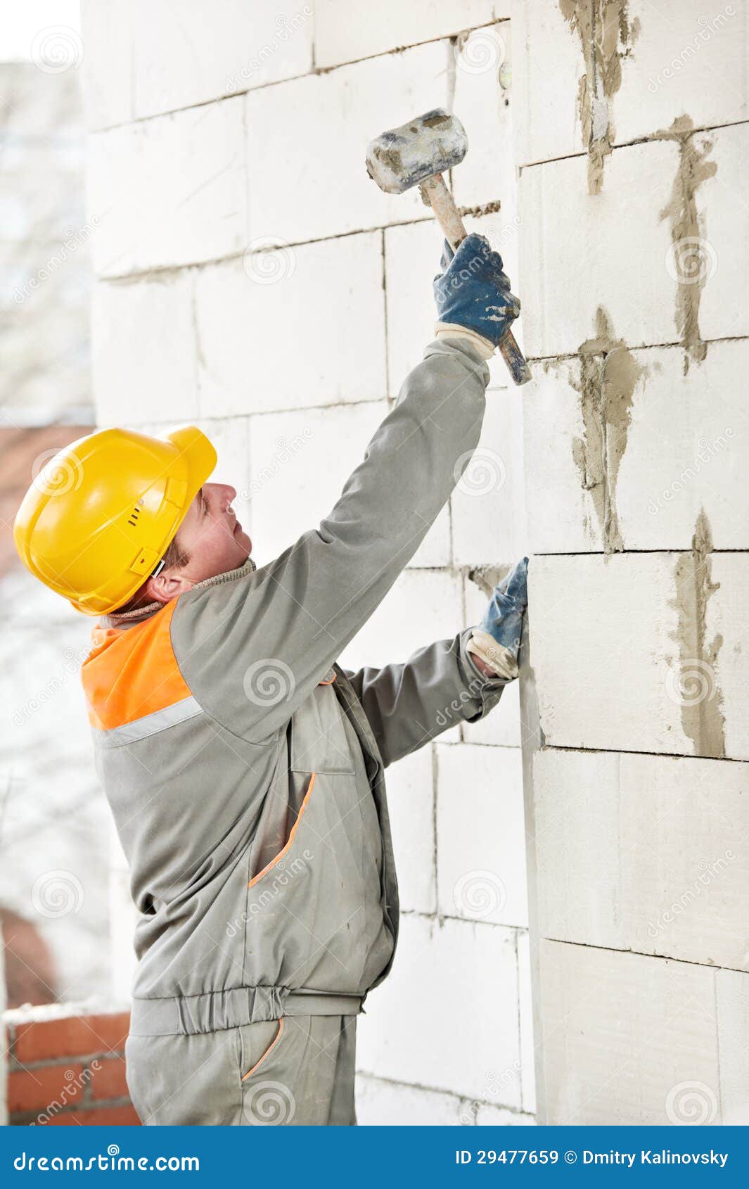 Construction Mason Worker Bricklayer Stock Image - Image of constructor ...