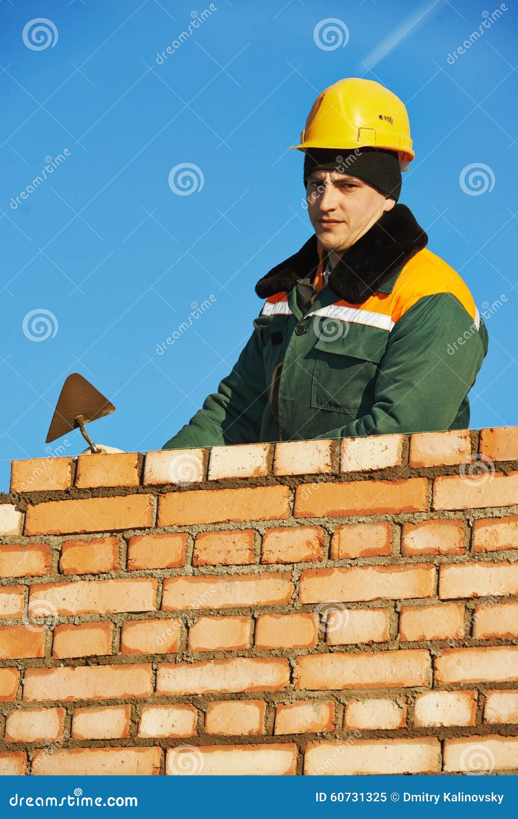 Construction Mason Worker Bricklayer Stock Image - Image of mason ...