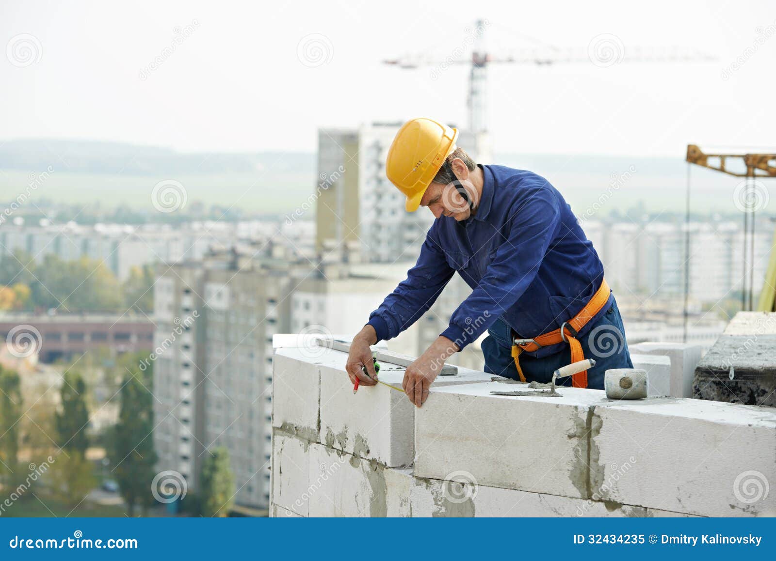Construction Mason Worker Bricklayer Stock Image - Image of craftsman ...