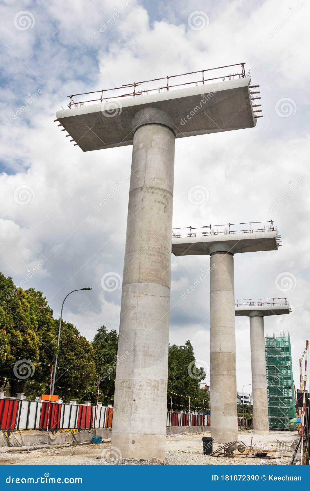 Construction of Mass Rail Transit Column Infrastructure in Progress ...