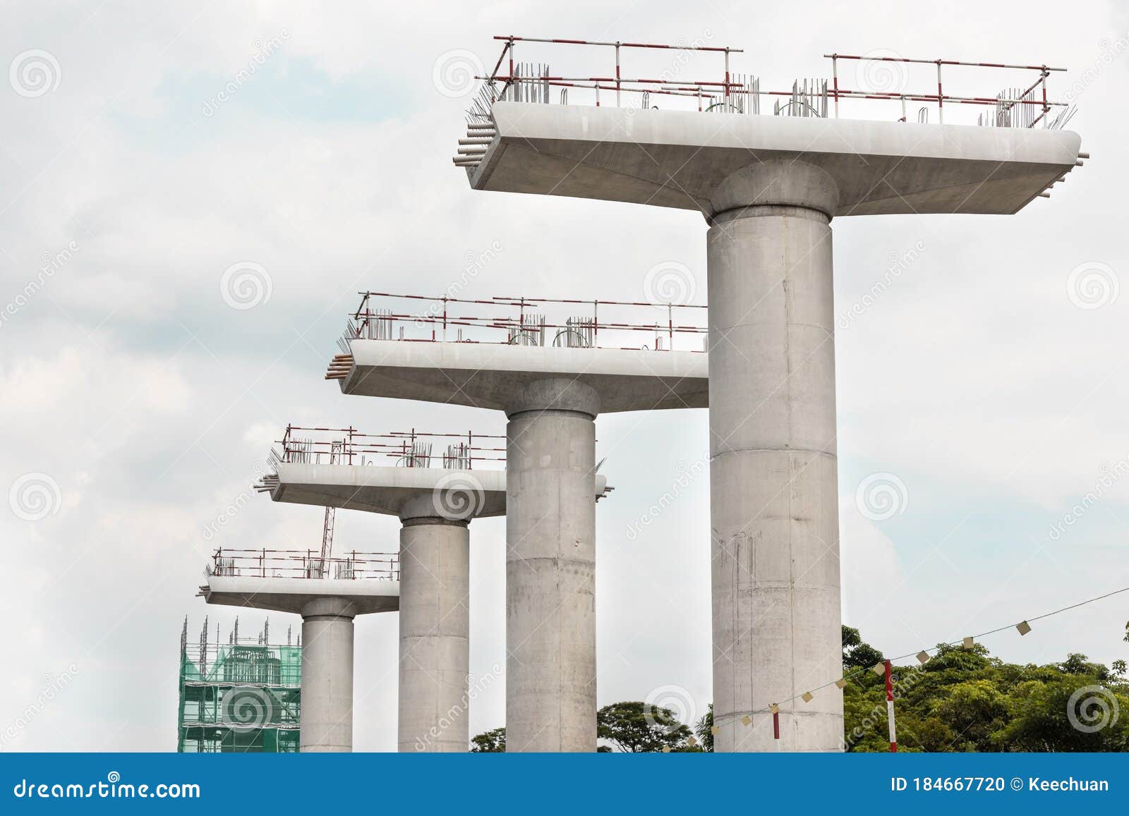 Construction of Mass Rail Transit Column Infrastructure in Progress ...