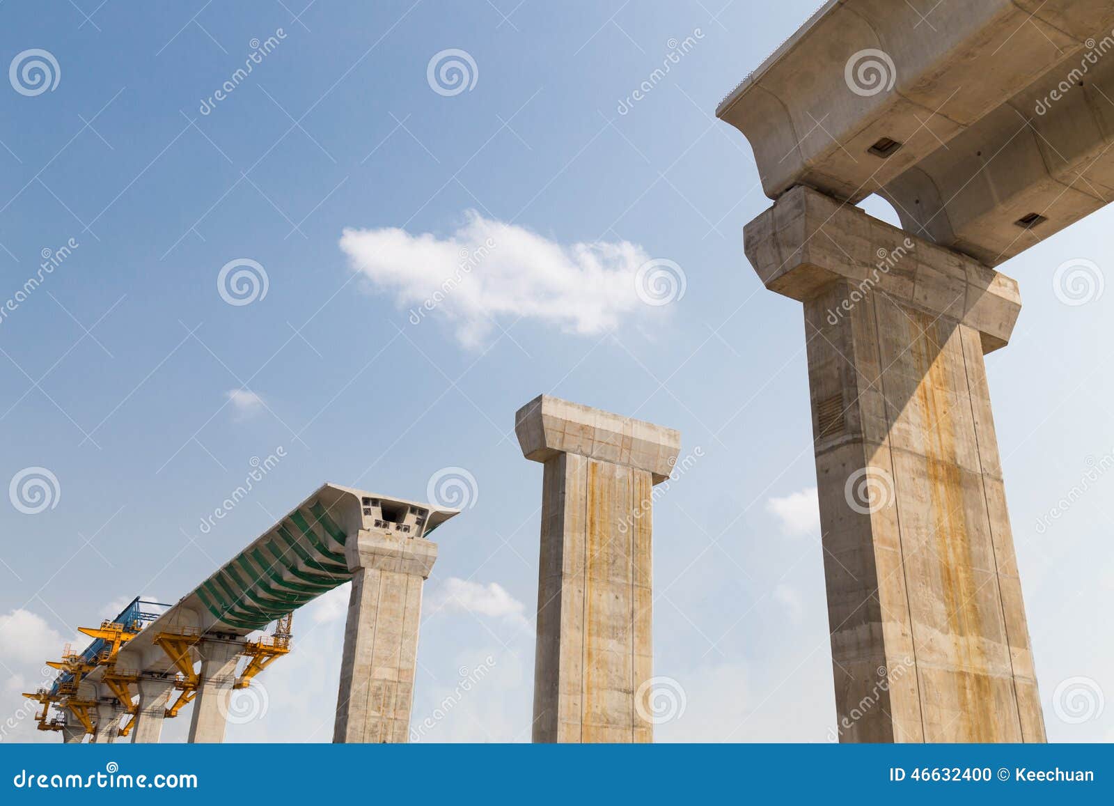 Construction of a Mass Rail Transit Line in Progress Stock Photo ...