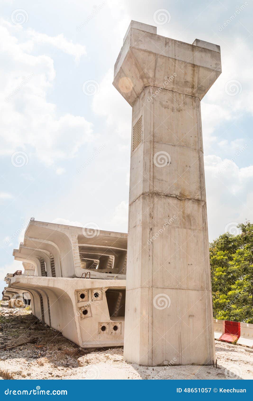 Construction of a Mass Rail Transit Line in Progress Stock Image ...