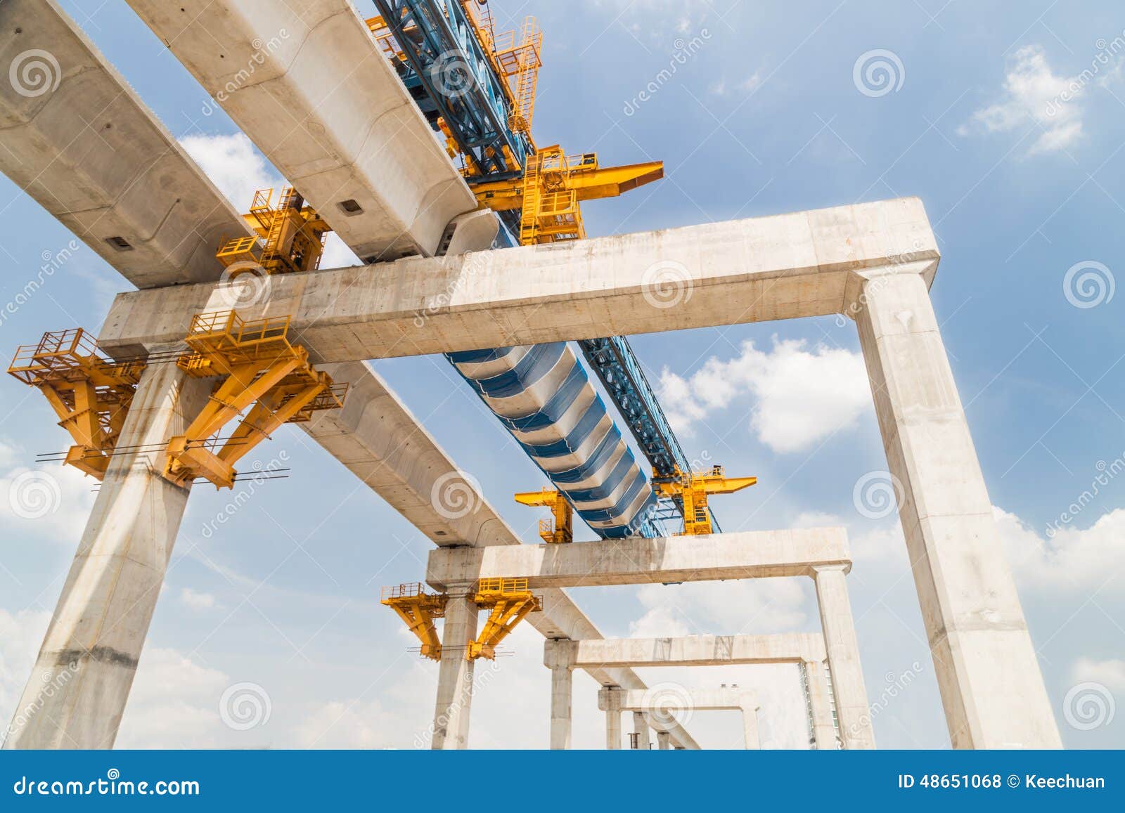 Construction Of A Mass Rail Transit Line In Progress Royalty-Free Stock ...