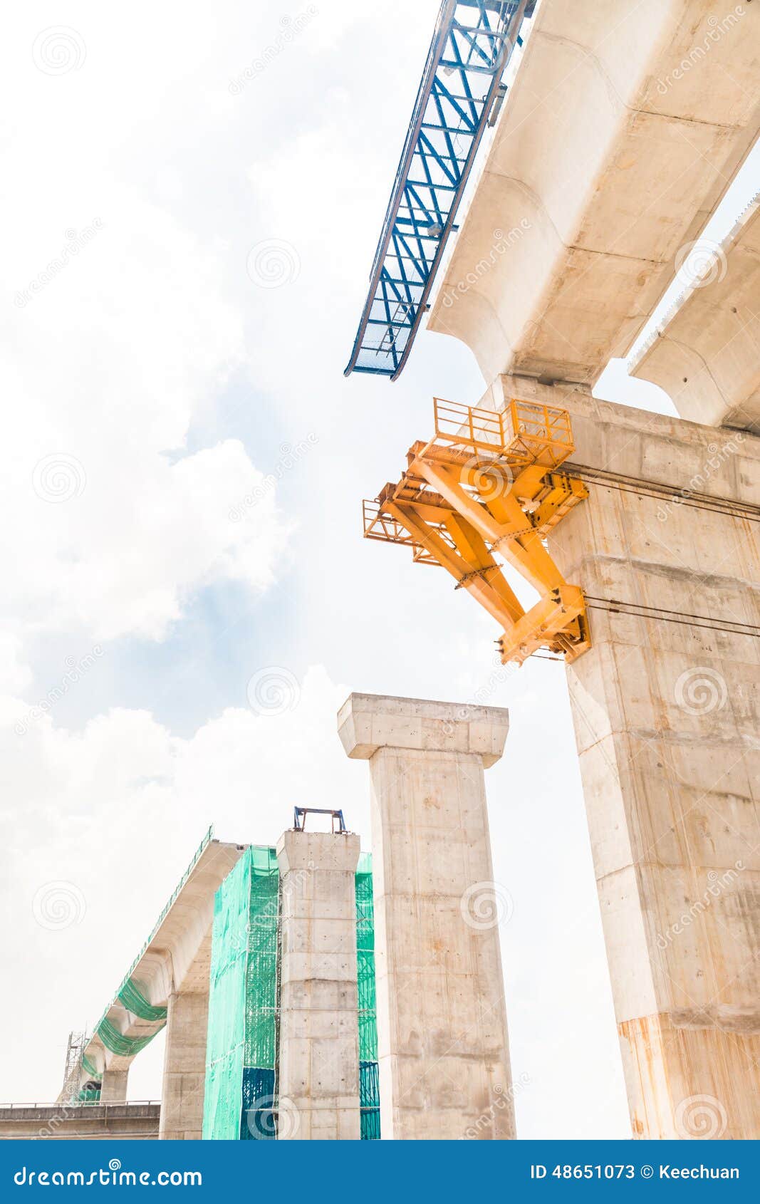Construction of a Mass Rail Transit Line in Progress Stock Image ...