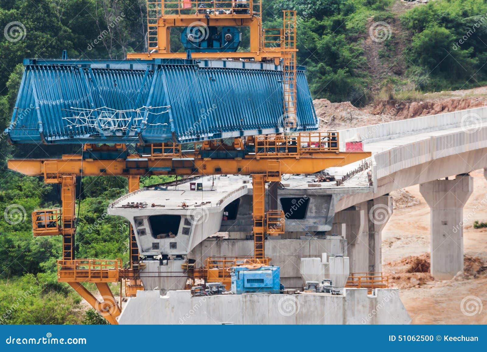 Construction of a Mass Rail Transit Line in Progress Stock Photo ...